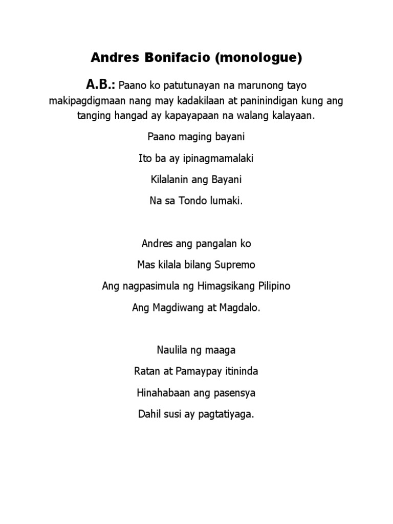 Andres Bonifacio | PDF