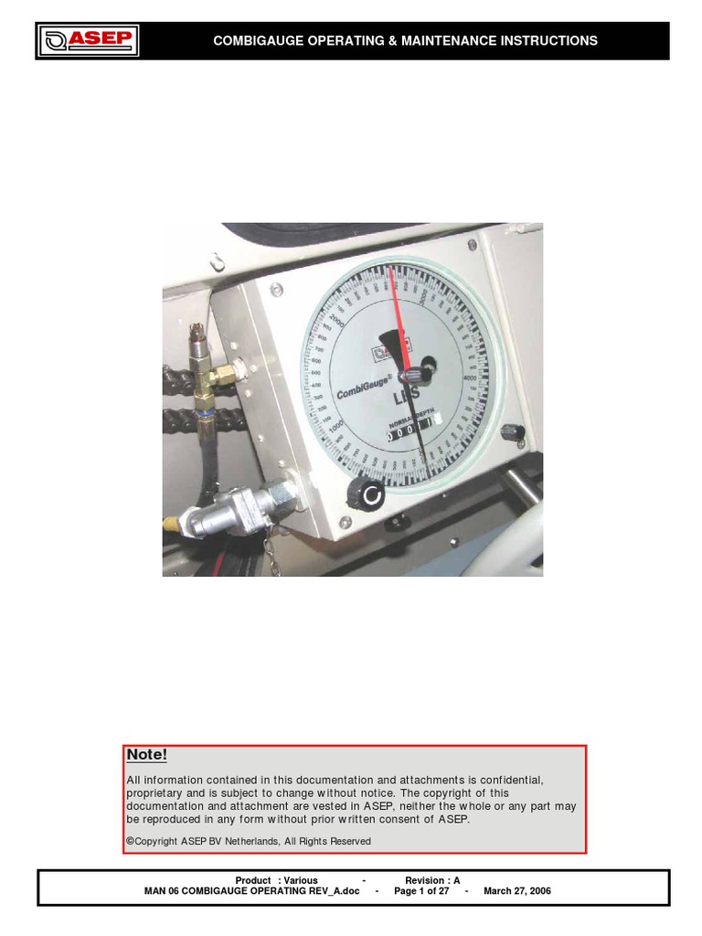 CombiGauge Operating Maintenance Instructions PDF | PDF | Pressure ...