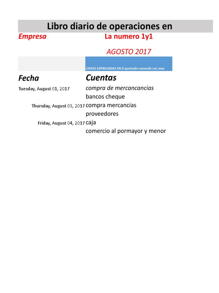 Libro Diario Contabilidad | PDF | Negocios | Finanzas y dinero