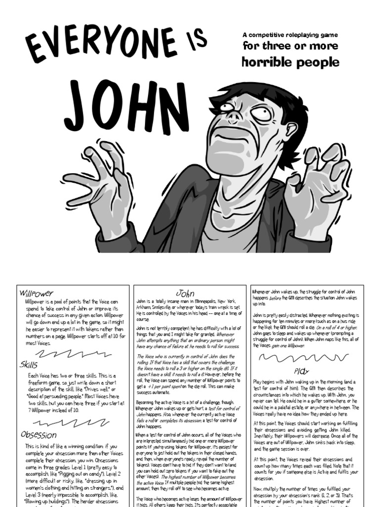 RPG Everyone Is John PDF | PDF | Self Control | Self-Management