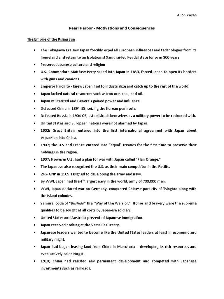 The Pearl Harbor Attack | PDF | Attack On Pearl Harbor | Empire Of Japan