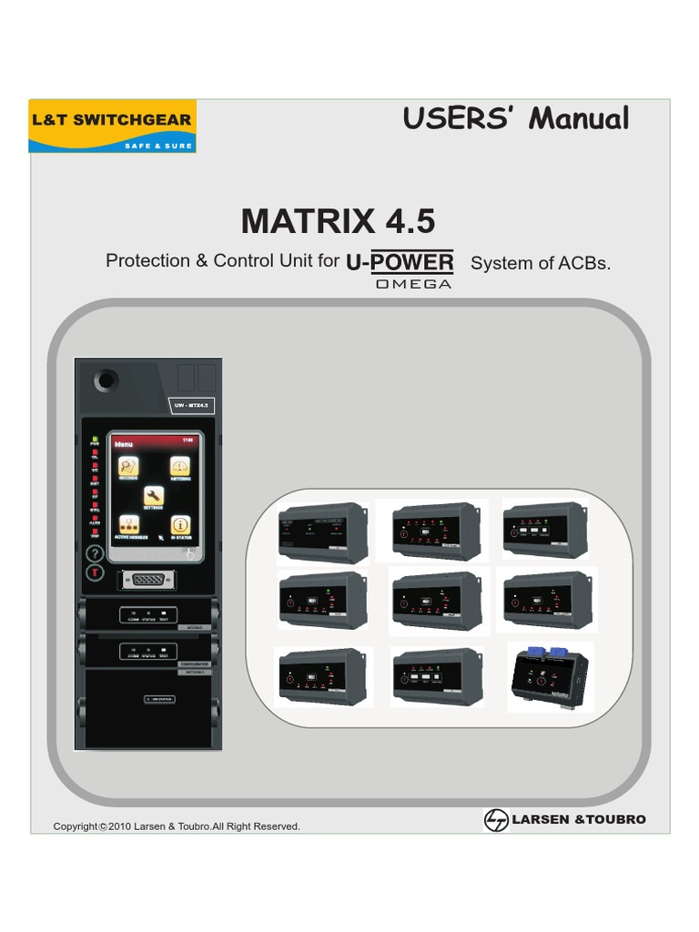 Omega Matrix 45 Users Manual | PDF | Menu (Computing) | Ac Power