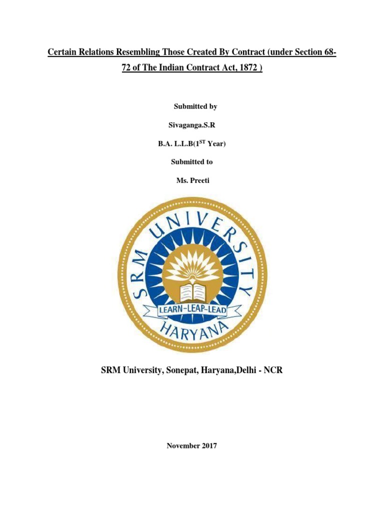 Quasi Contract | PDF | Restitution | Law Of Obligations Quasi Contract | PDF | Restitution | Law Of Obligations