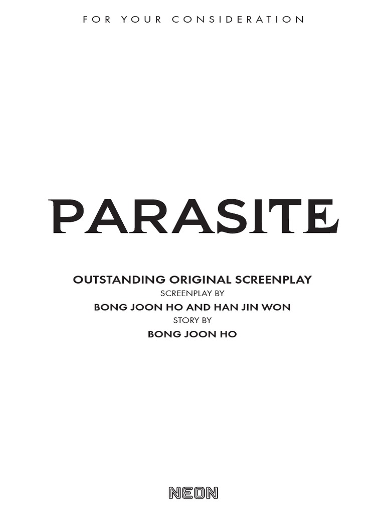 Parasite Script PDF | PDF
