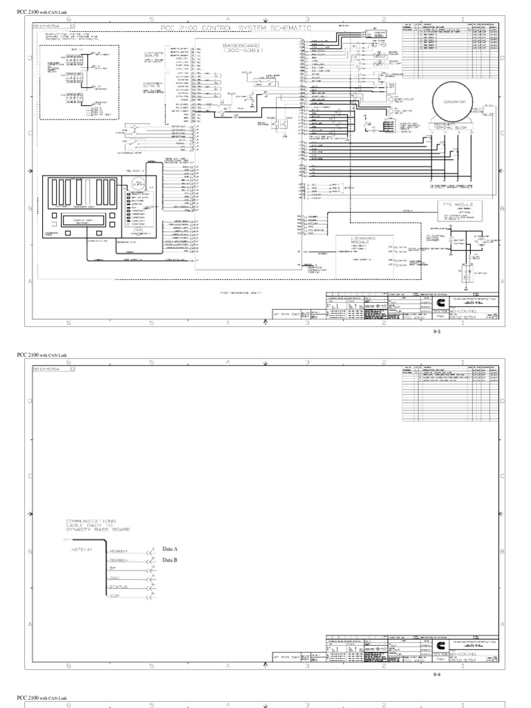 Cummins Power Generation PCC2100 Control System Schematic PDF | PDF ...