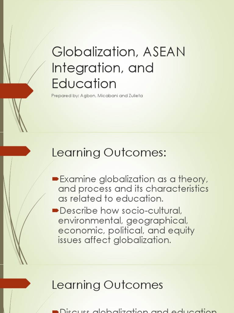 ASEAN Integration and Global Education | PDF | Cultural Anthropology ...