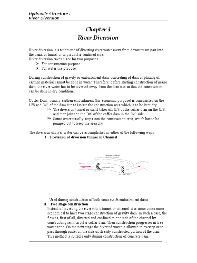 River Diversion Works | PDF | Dam | River