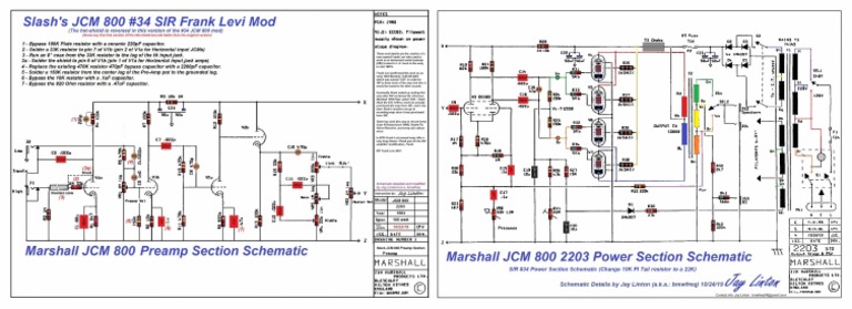 Marshall JCM 800 #34 Mod With Alternate Hot-Shield Config - Preamp and ...