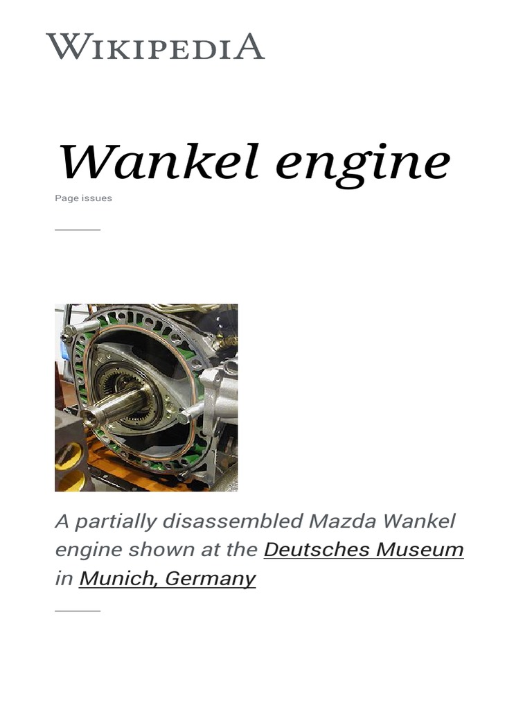 Wankel Engine | PDF | Internal Combustion Engine | Diesel Engine