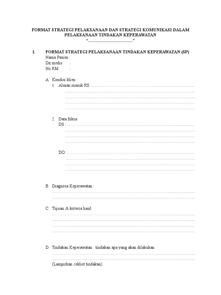 Contoh Format SPSK | PDF