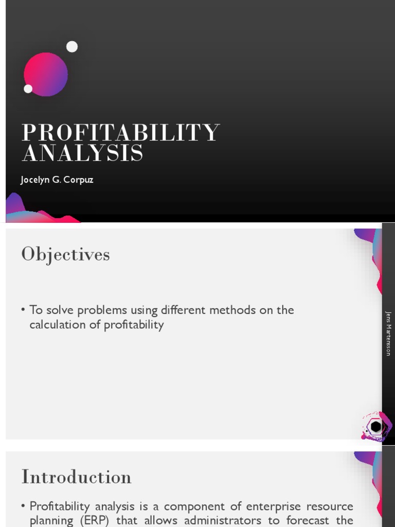 Profitability Analysis Methods Explained | PDF | Net Present Value ...