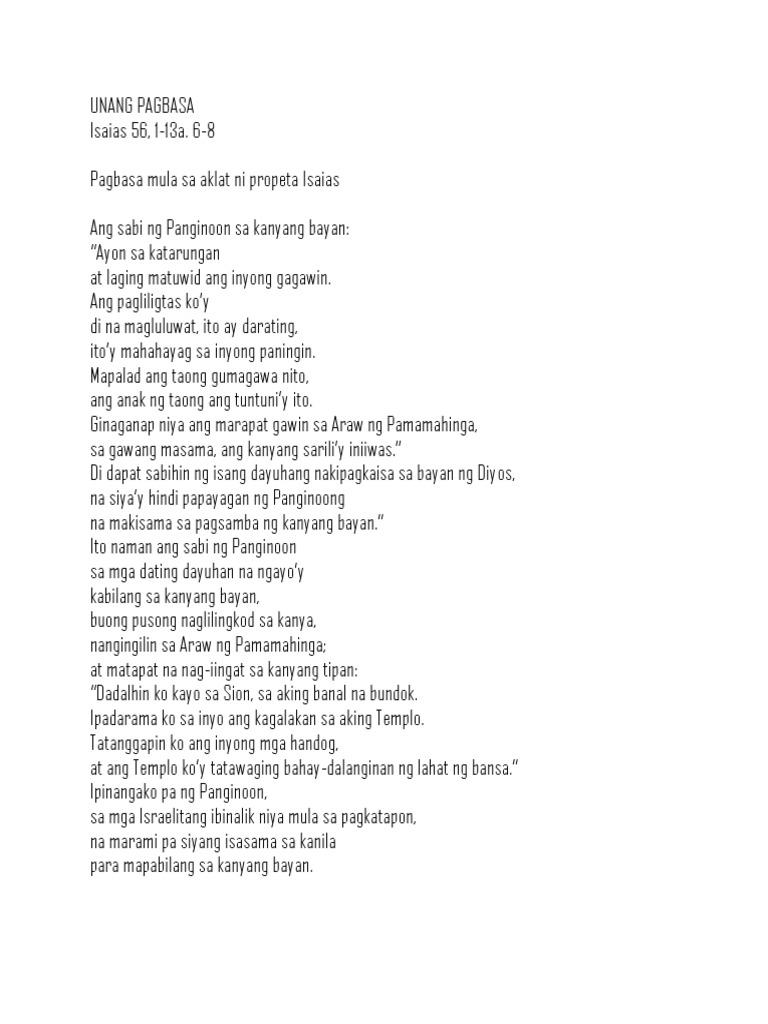 UNANG PAGBASA Dec 16 | PDF