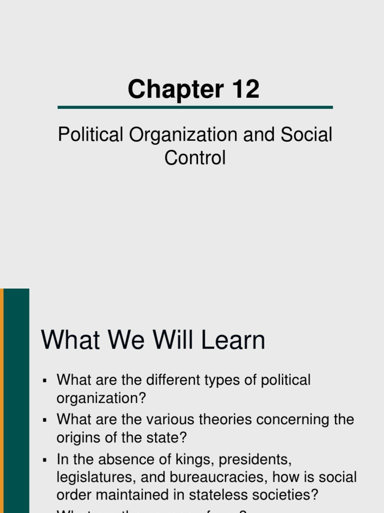 Types of Political Organizations | PDF | Society | State (Polity)