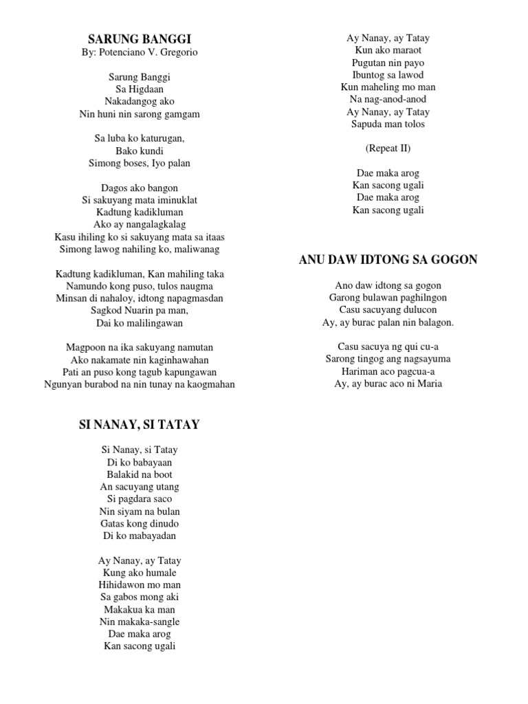 BiCOl Songs | PDF