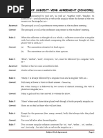 Class Ix - English - Subject Verb Concord Notes | PDF | Plural | Verb