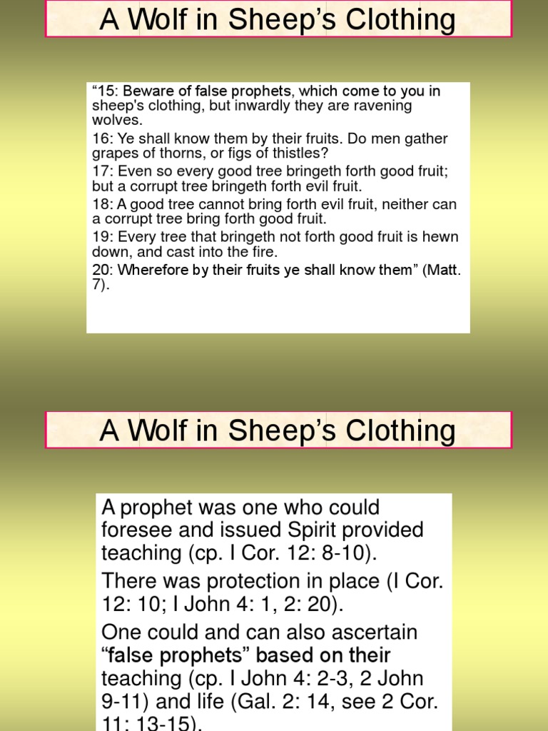 A Wolf in Sheep's Clothing | PDF