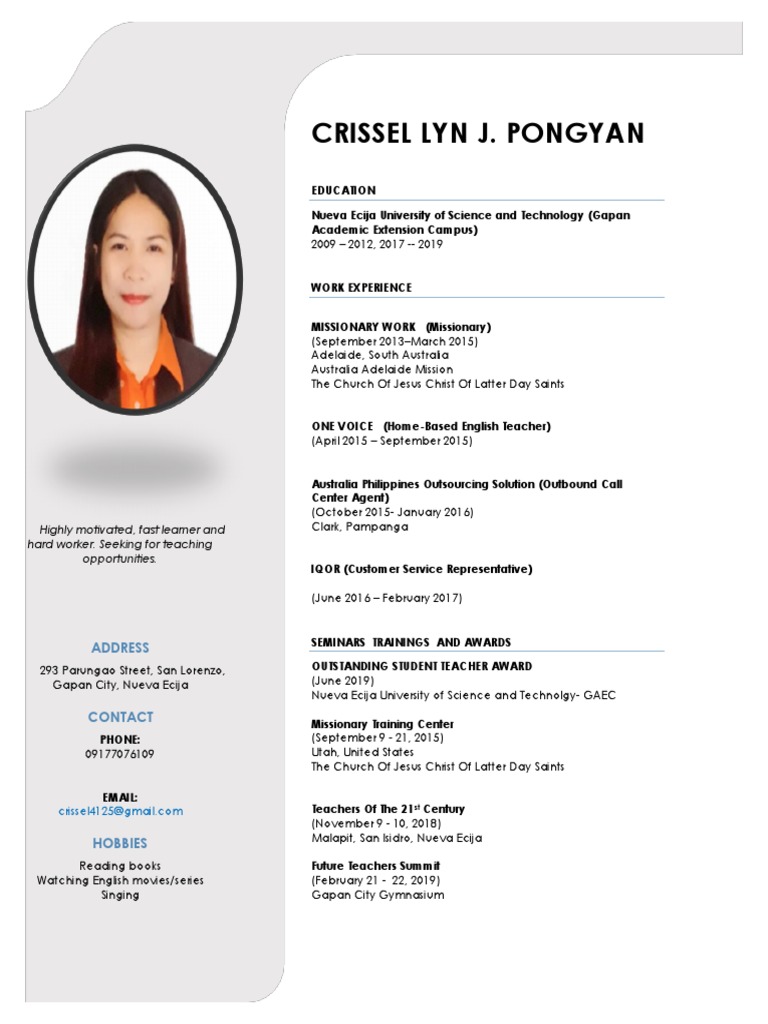 Resume G12 | Download Free PDF | Communication | Behavior Modification