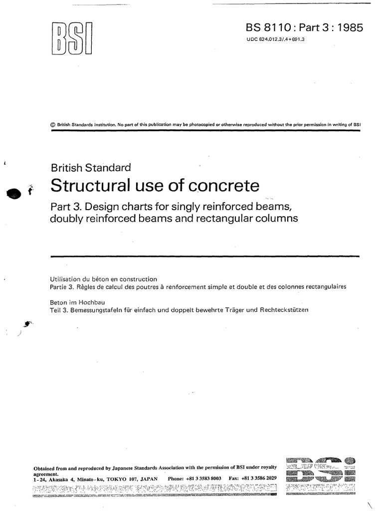BS 8110 PART 3 1985 - Design Charts For Singly Reinforcement Beam ...