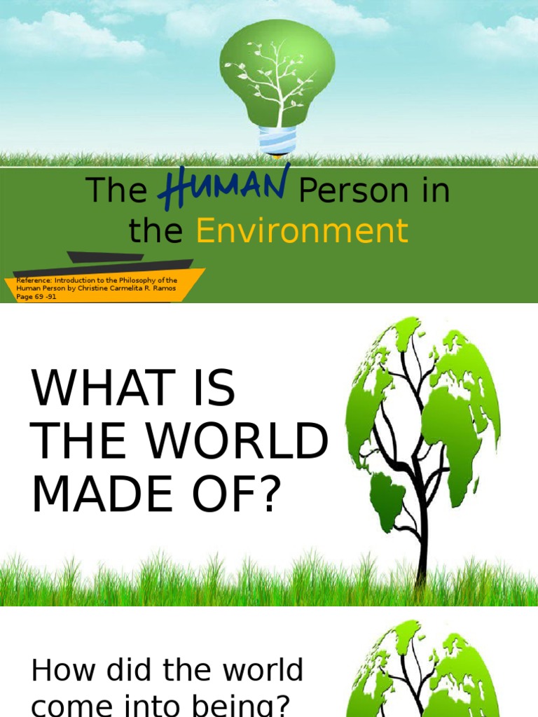 The Human Person in The Environment | PDF | Ecology | Human