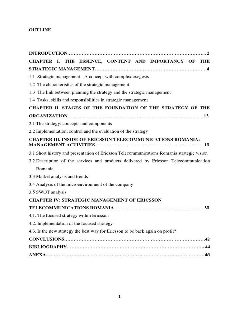 The Strategic Management in Telecommunications Industry | PDF ...