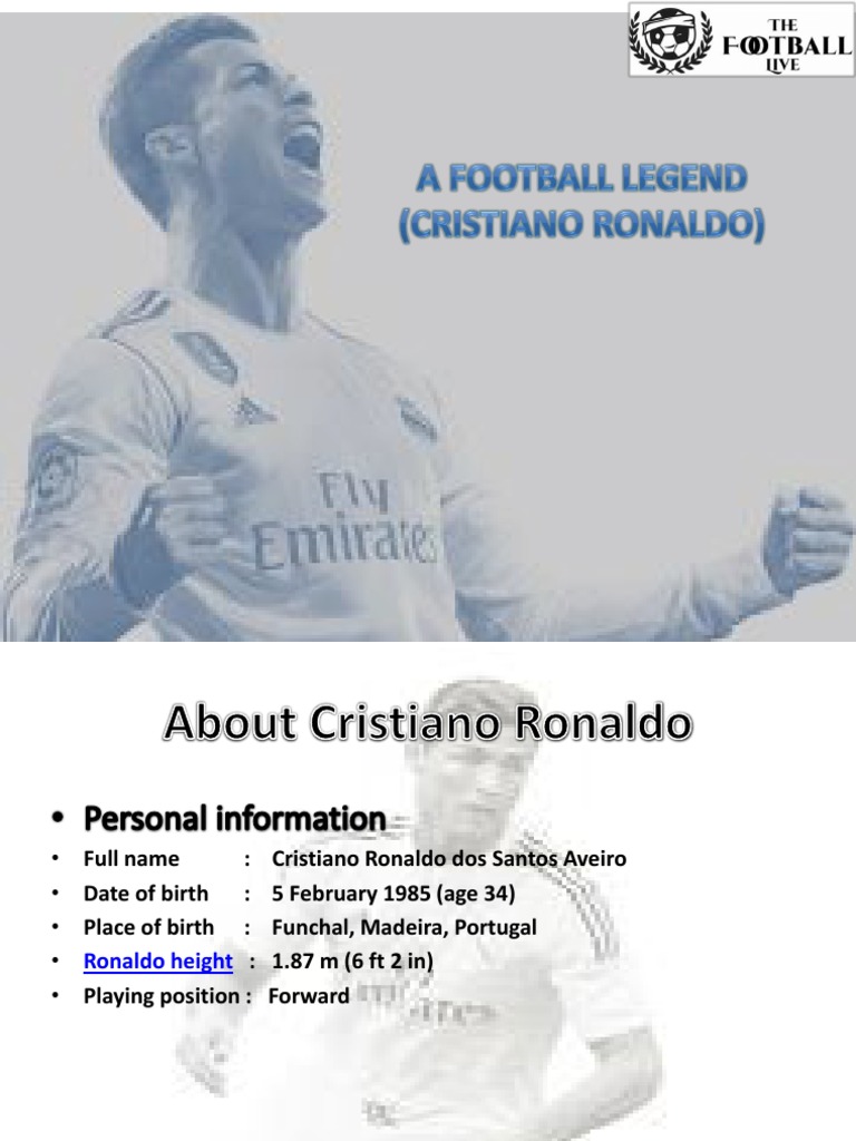 Cristiano Ronaldo: Biography & Stats | PDF | Sports & Recreation | Travel