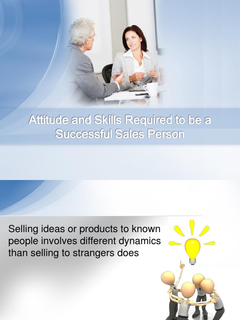 Salesperson Attitude and Skills | PDF