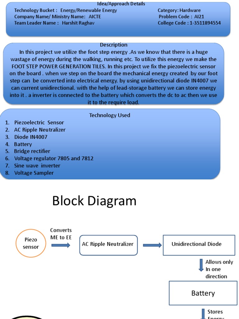 Footstep Energy Harvesting Tiles | PDF | Power Inverter | Power Electronics