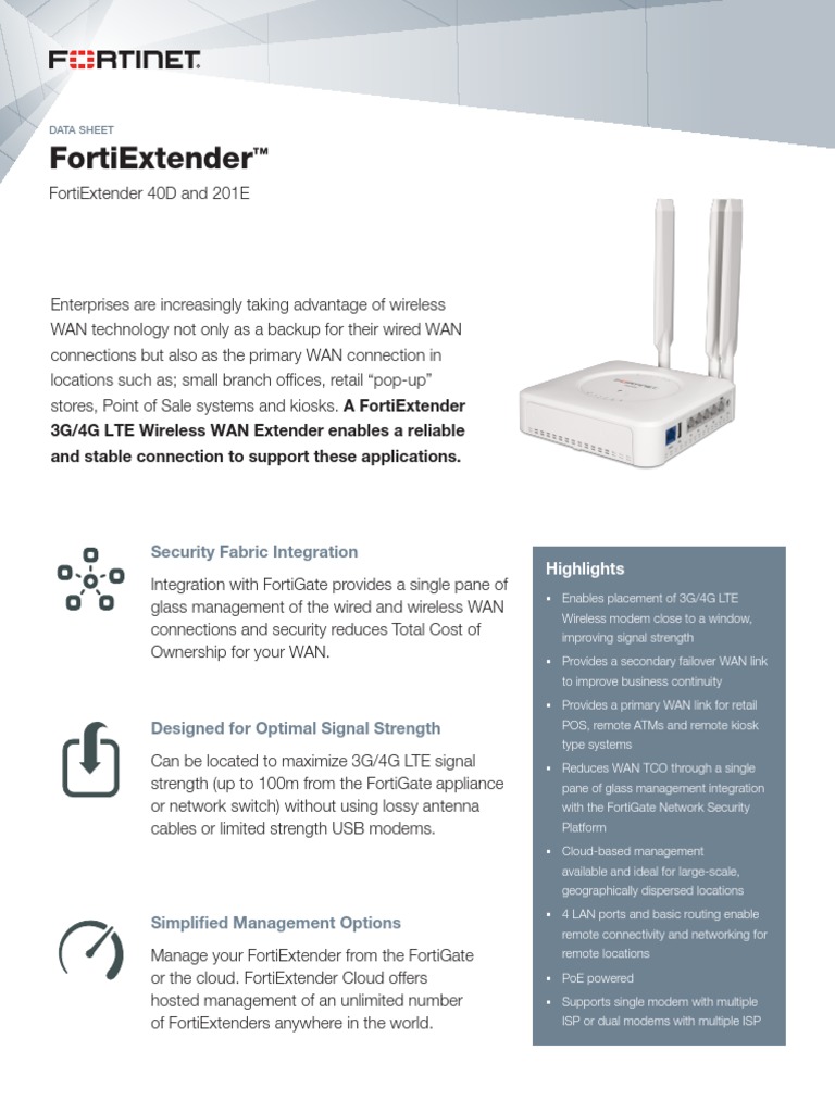 Forti Extender | PDF | Wide Area Network | Computer Network