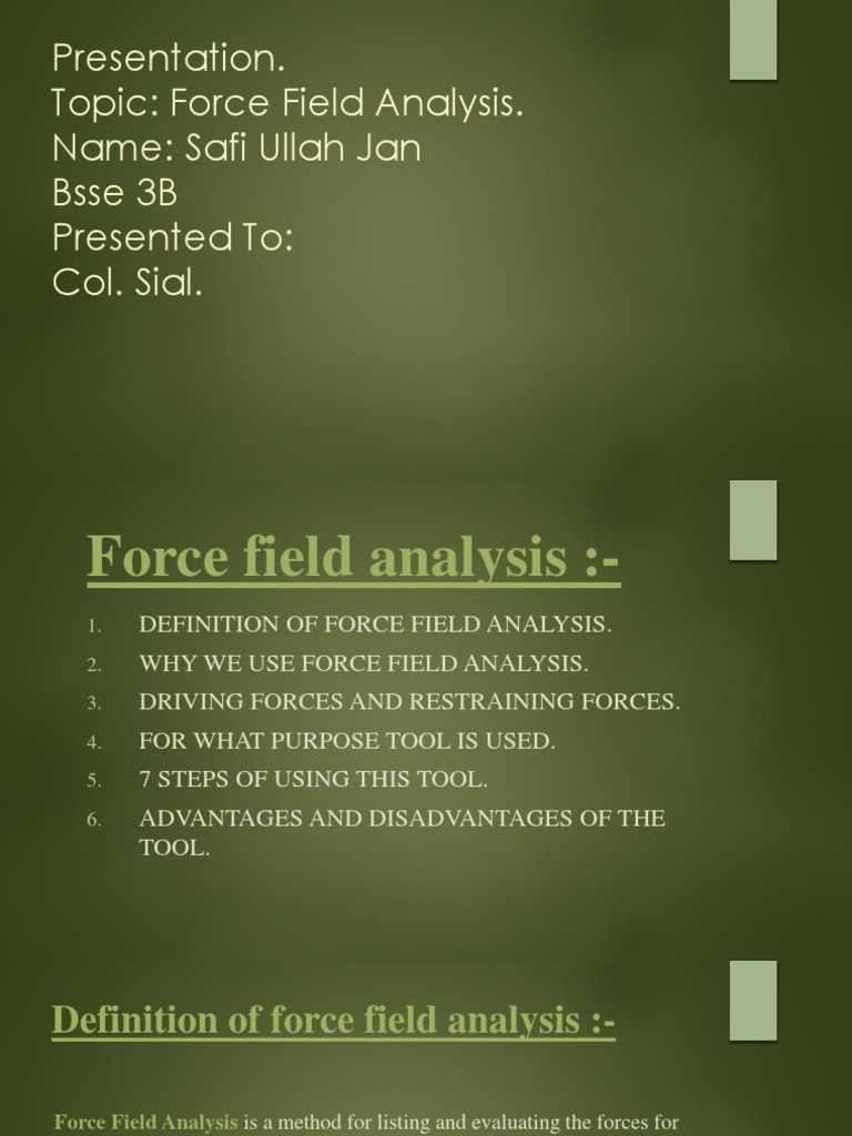 Force Field Analysis | PDF | Force | Decision Making