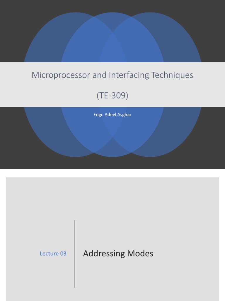 Lect 03 - MIT Addressing Modes PDF | PDF | Assembly Language | 64 Bit Computing