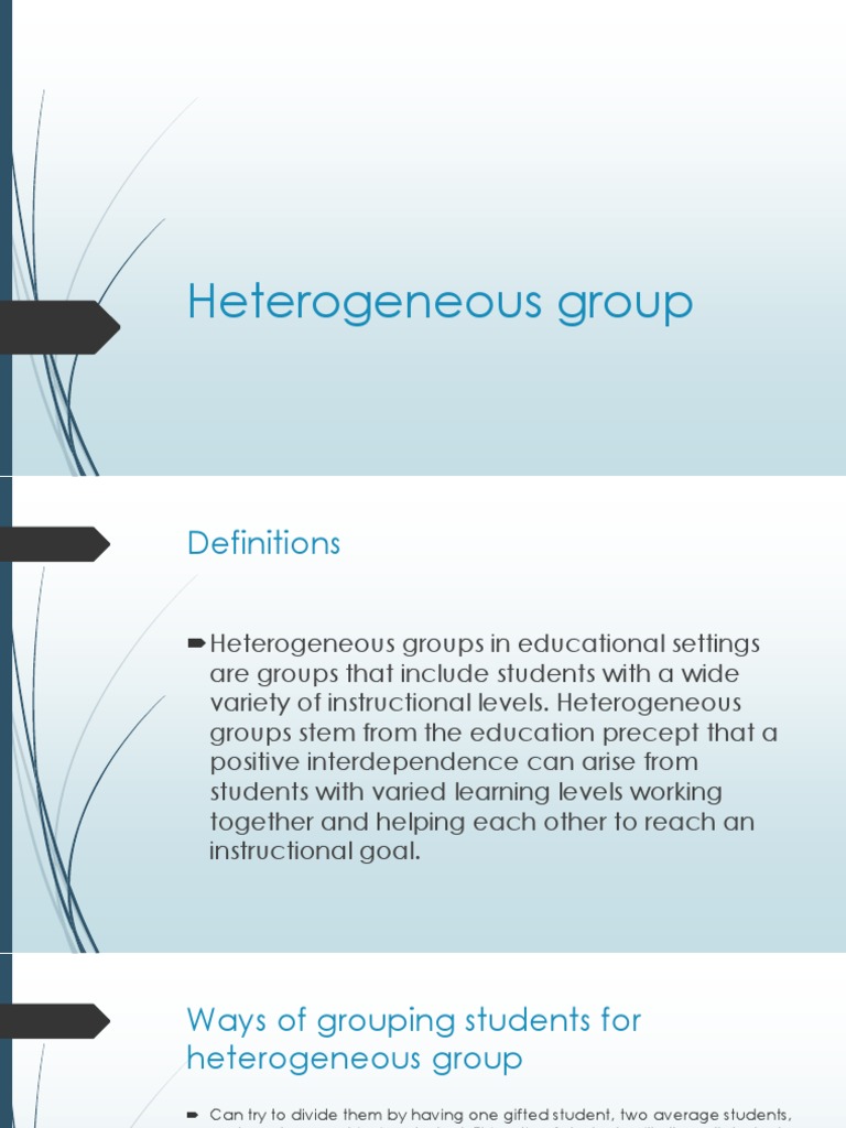 Heterogeneous Group | PDF