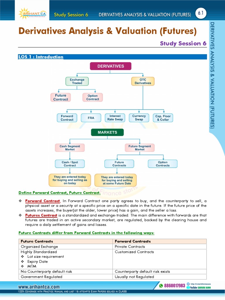 Derivatives Analysis and Futures Overview | PDF | Futures Contract ...