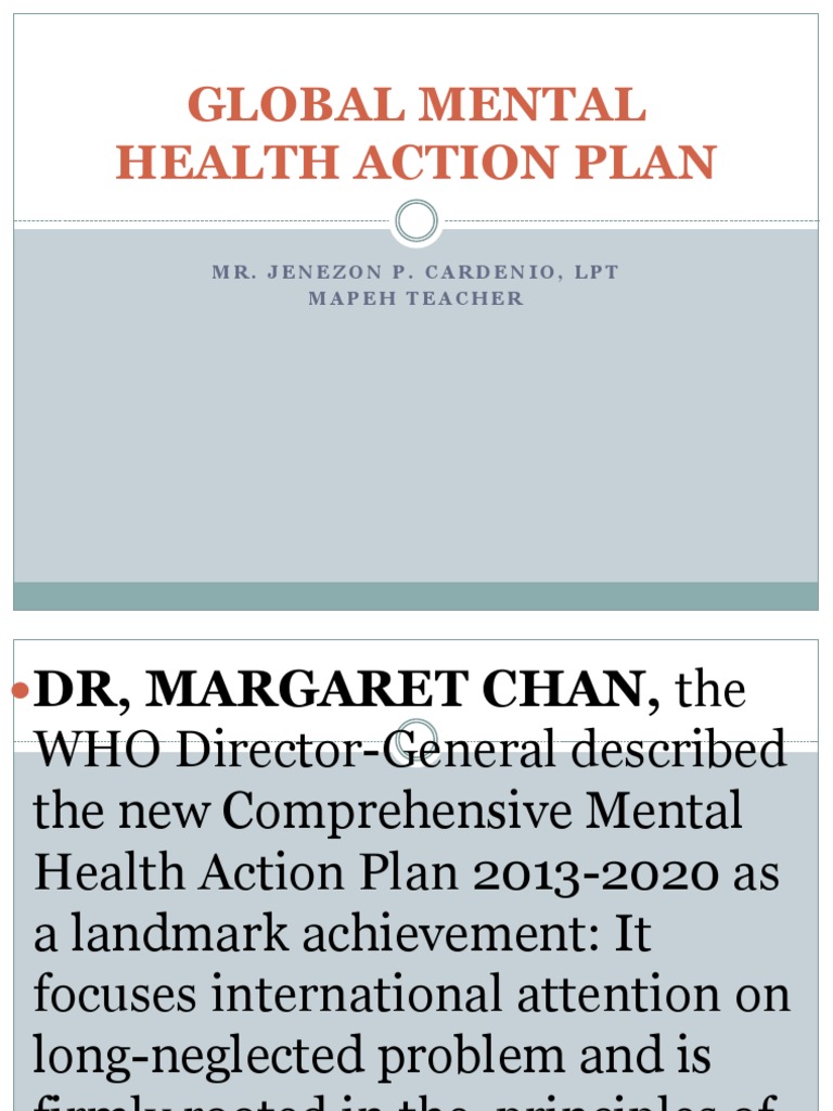 Global Mental Health Action Plan | PDF | Mental Disorder | Mental Health