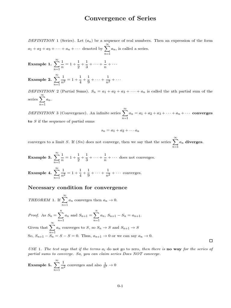 Convergence of A Series | Download Free PDF | Series (Mathematics) | Sequence