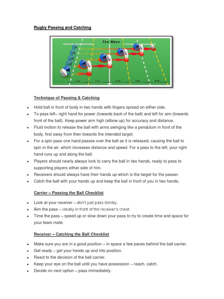 Rugby Passing and Catching | PDF