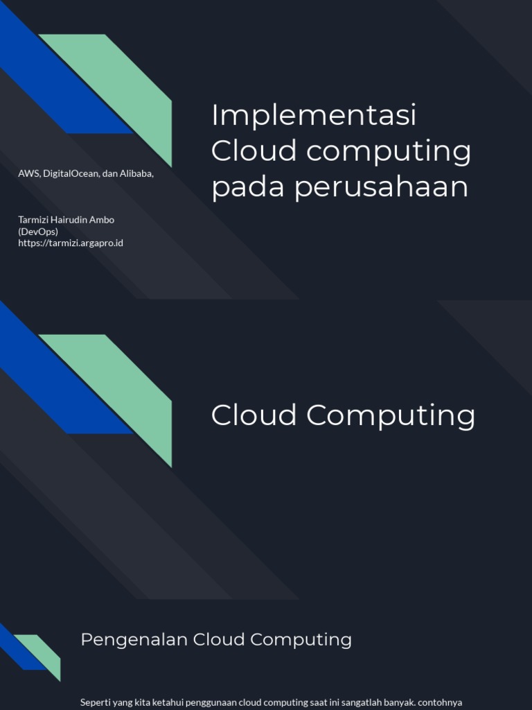 Implementasi Cloud Computing Pada Perusahaan PDF | PDF