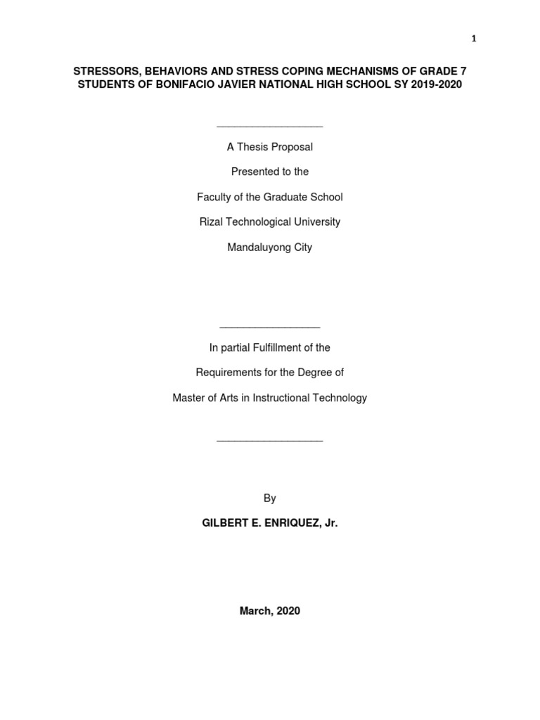 Stressors, Behavior and Stress Coping Mechanism AR | PDF | Stress ...