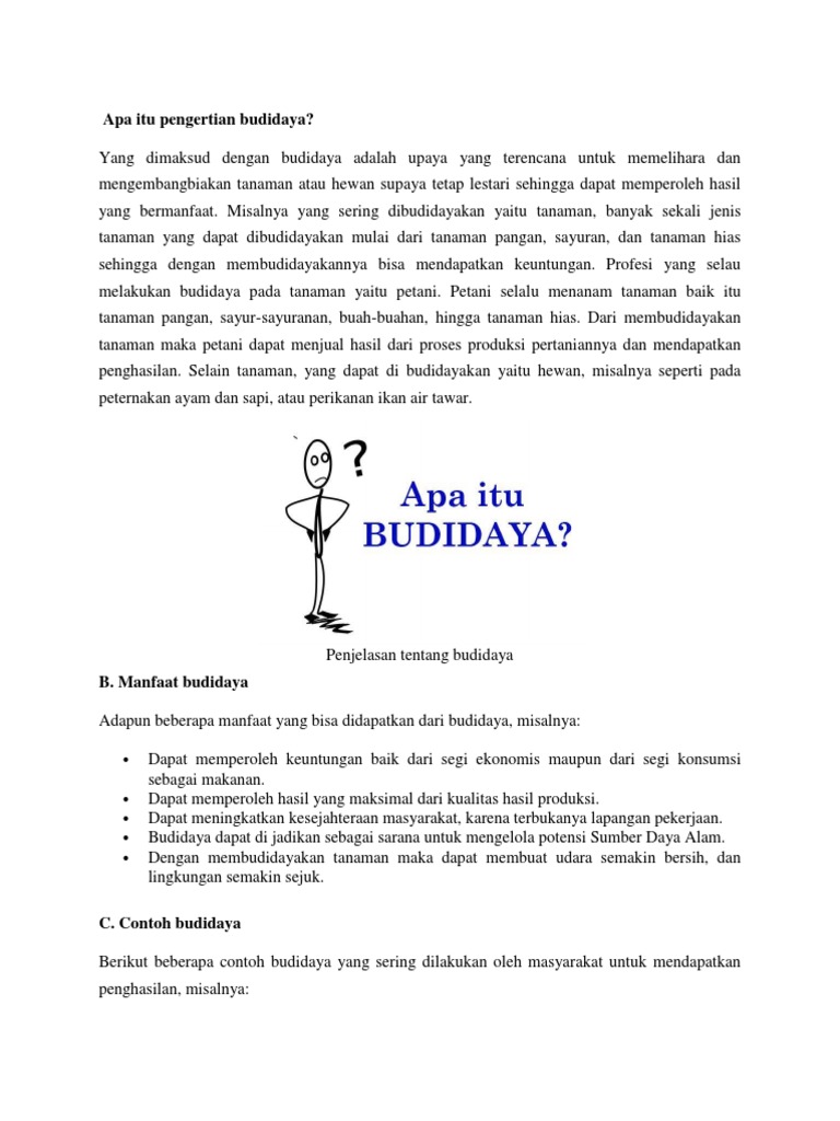 Apa Itu Pengertian Budidaya | PDF