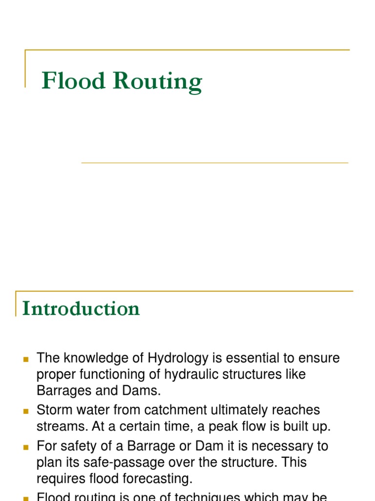 Flood-Routing-Complete CH#8 | PDF | Discharge (Hydrology) | Flood