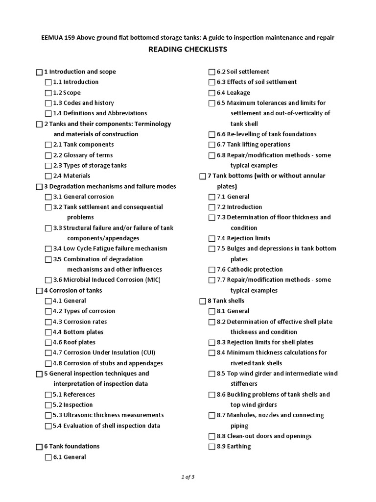 EEMUA 159 Tank Inspection Guide | PDF | Corrosion | Reliability Engineering