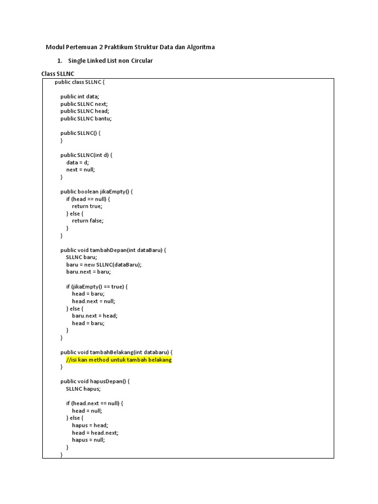 Modul Praktikum Struktur Data Dan Algoritma | PDF | Boolean Data Type ... Modul Praktikum Struktur Data Dan Algoritma | PDF | Boolean Data Type ...