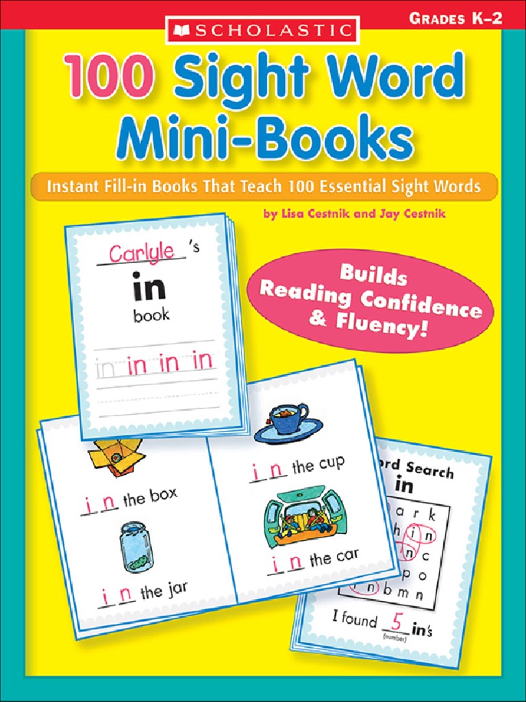 100 Sight Word Mini-Books | PDF | Rhyme | Linguistics