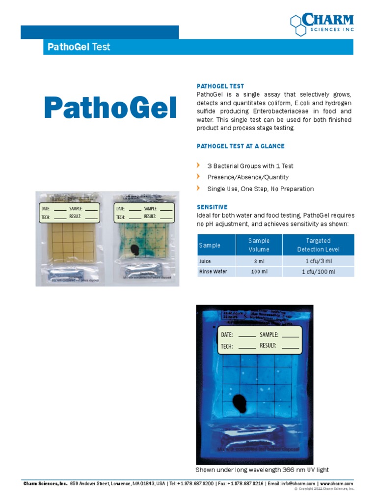PathoGel Brochure | PDF | Physical Sciences | Biology