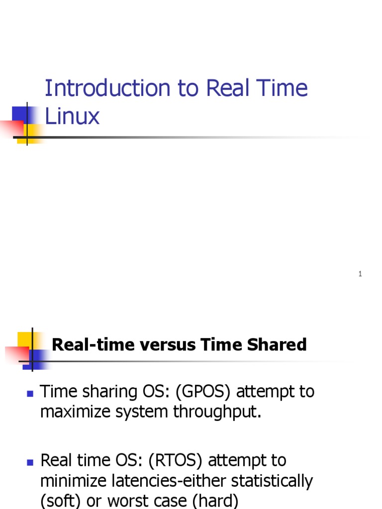 P01 RTLinux | PDF | Scheduling (Computing) | Real Time Computing