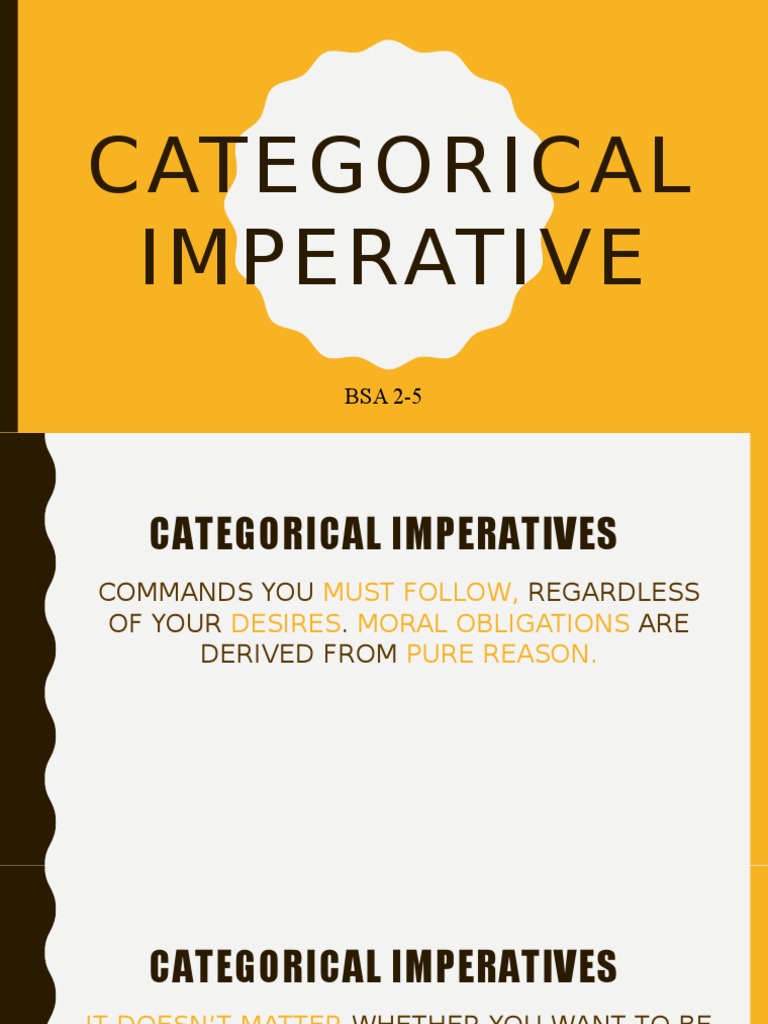 Understanding Categorical Imperatives | PDF