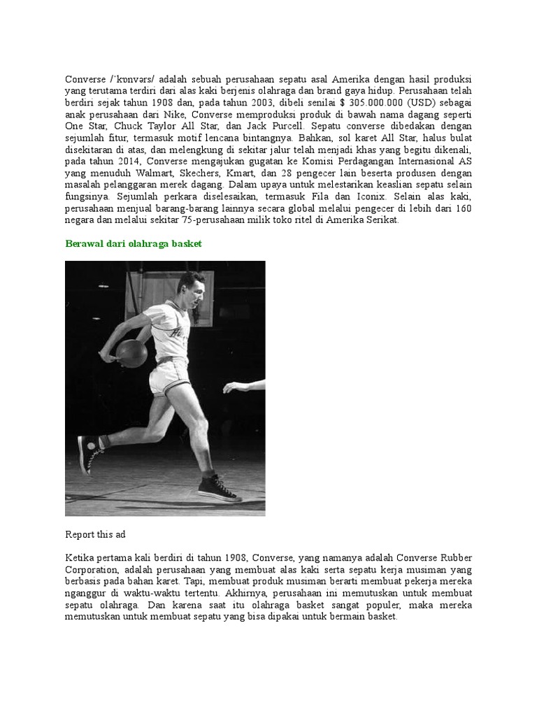 Sejarah Converse | PDF