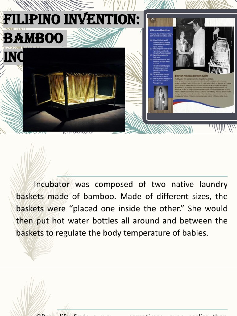 Fe del Mundo's Bamboo Incubator Innovation | PDF | Wellness | Science ...