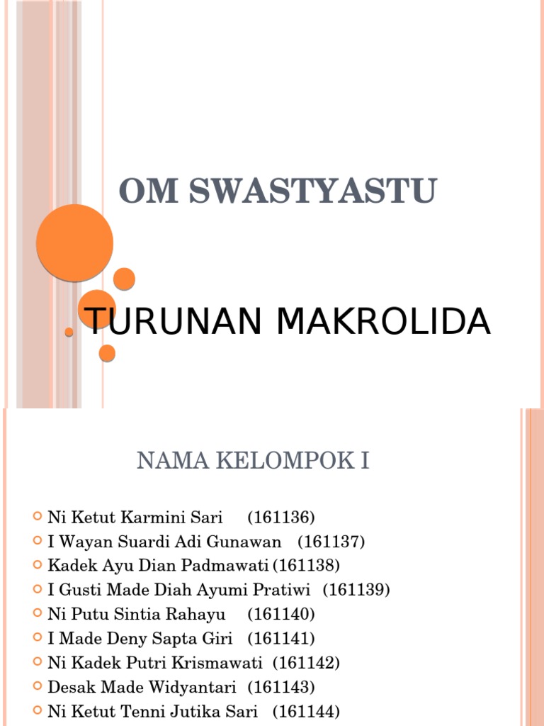 Makrolida: Antibiotik dan Farmakologi | PDF