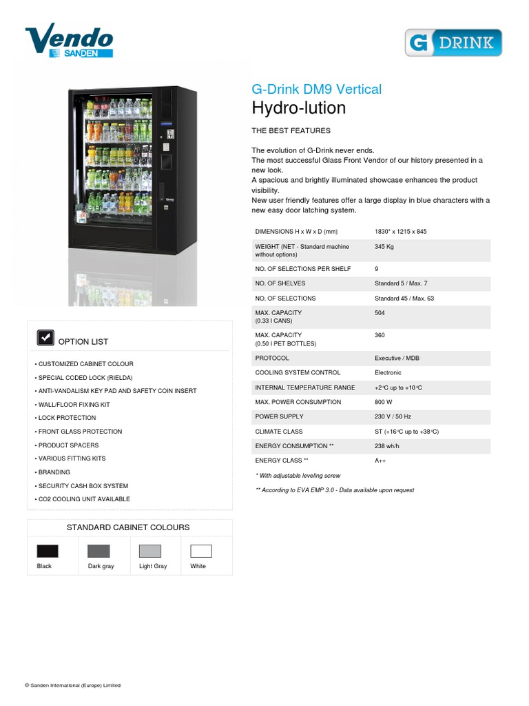 G-Drink Dm9 Vertical | PDF | Manufactured Goods