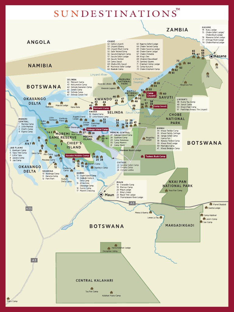 Map of Botswana Camps | PDF
